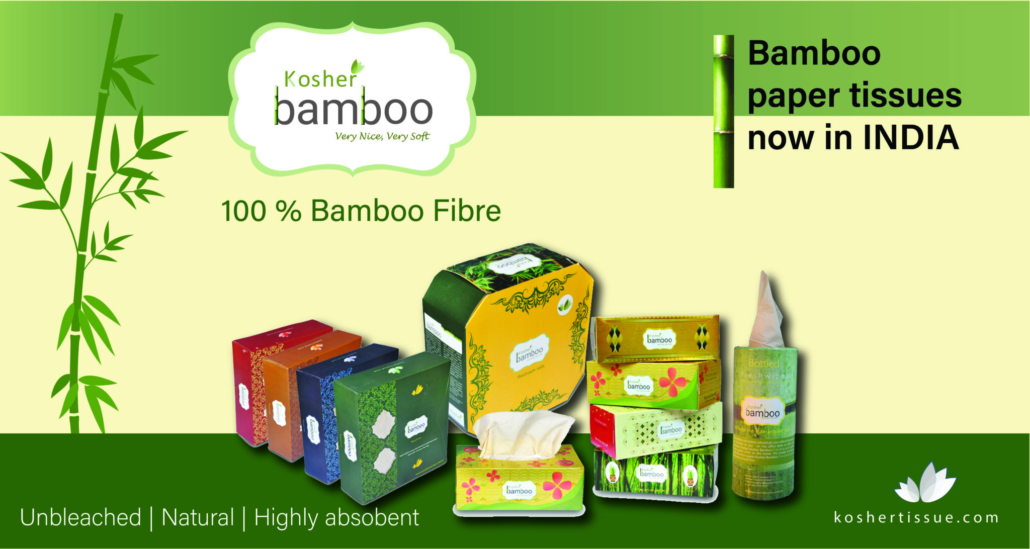 Bamboo paper tissues now in India - Kosher Tissue